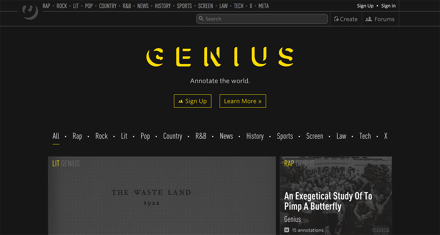 Will Genius Be the New (insert name of massive internet corporation ...